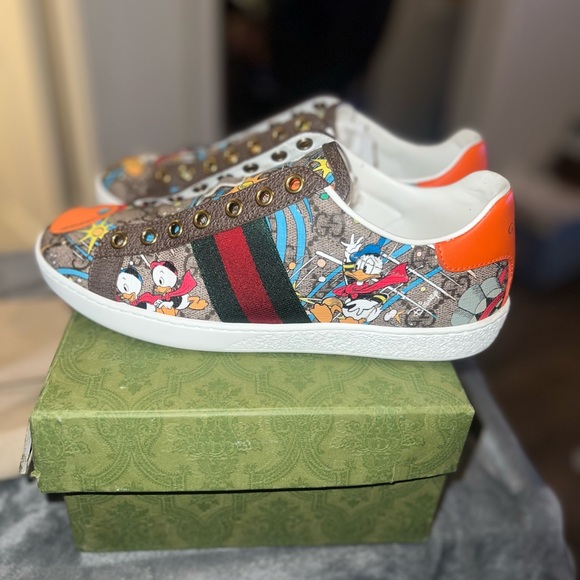 Gucci | Shoes | Gucci X Disney Gg Supreme Monogram Donald Duck Ace ...